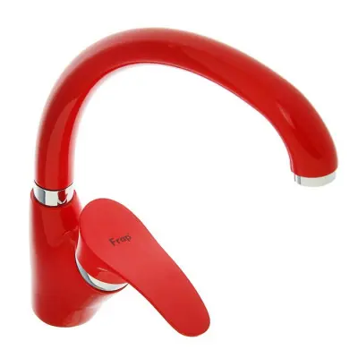 Купить Смеситель Frap F4101-13 для кухни красный в каталоге интернет-магазина Aquarius174 по ...